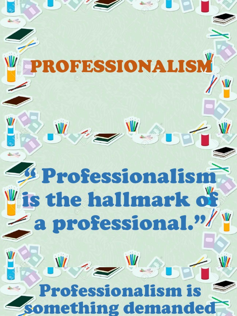 Professionalism | PDF | Teachers | Faith