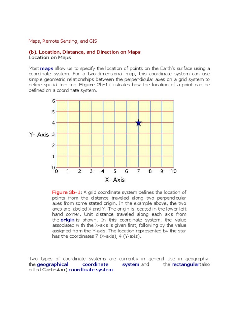 (B) - Location, Distance, and Direction On Maps | PDF | Cartesian ...