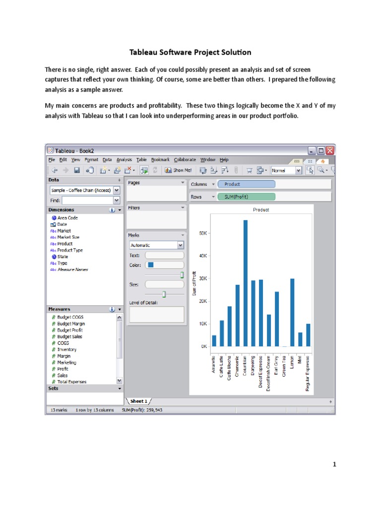 Tableau Software Project Solution | PDF | Business Economics | Computing