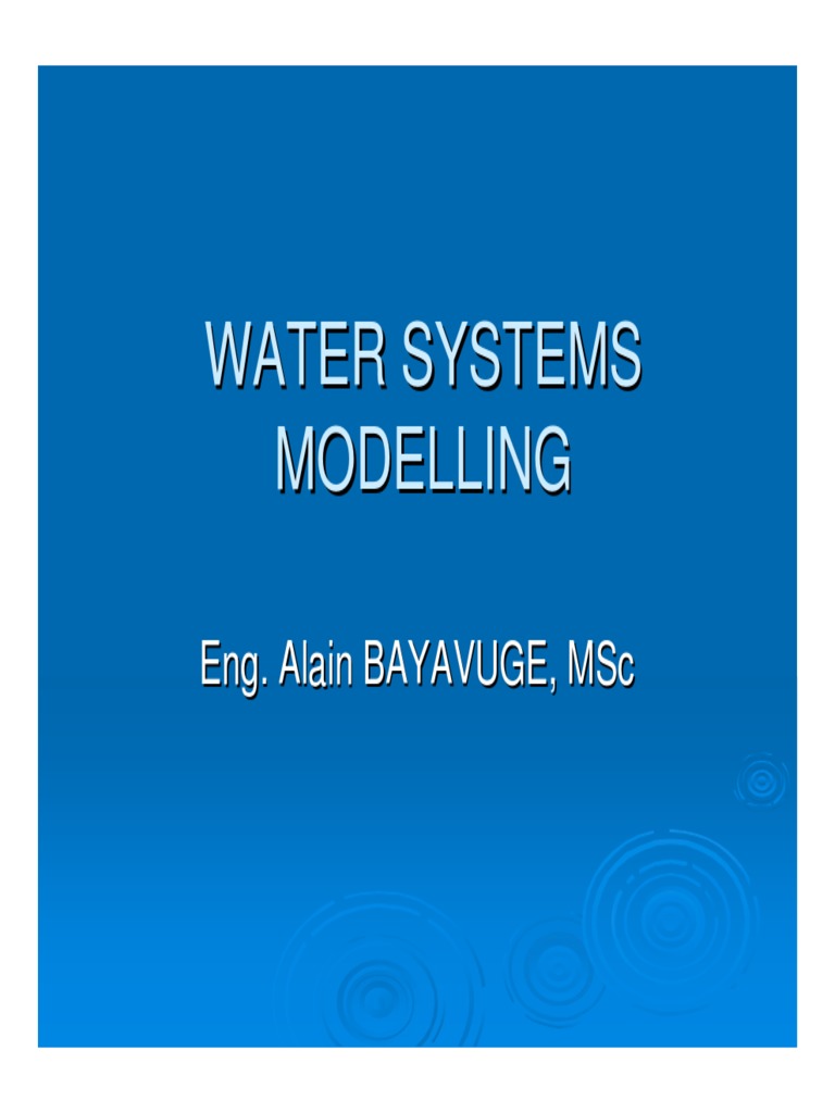 Water Modeeling | PDF | Mathematical Model | Sustainability