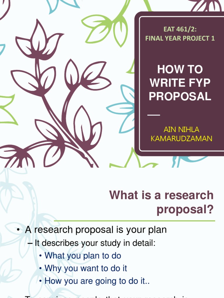 HOW TO WRITE FYP PROPOSAL - 20192020 Portal | PDF | Spectrophotometry ...