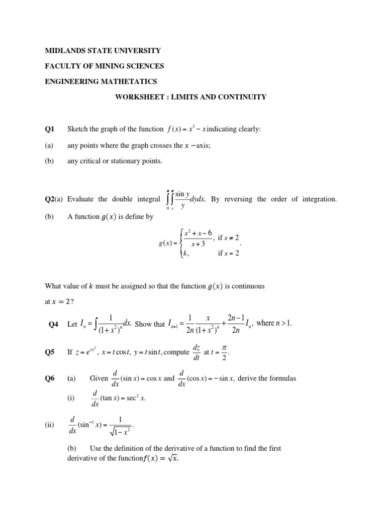 Midlands State University Faculty of Mining Sciences Engineering ...