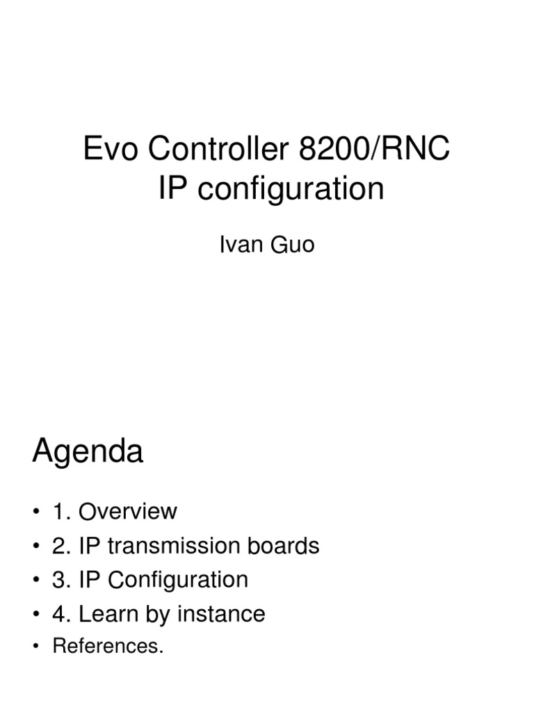 Evo Controller 8200 IP Configuration KO | PDF | Ip Address | Data ...