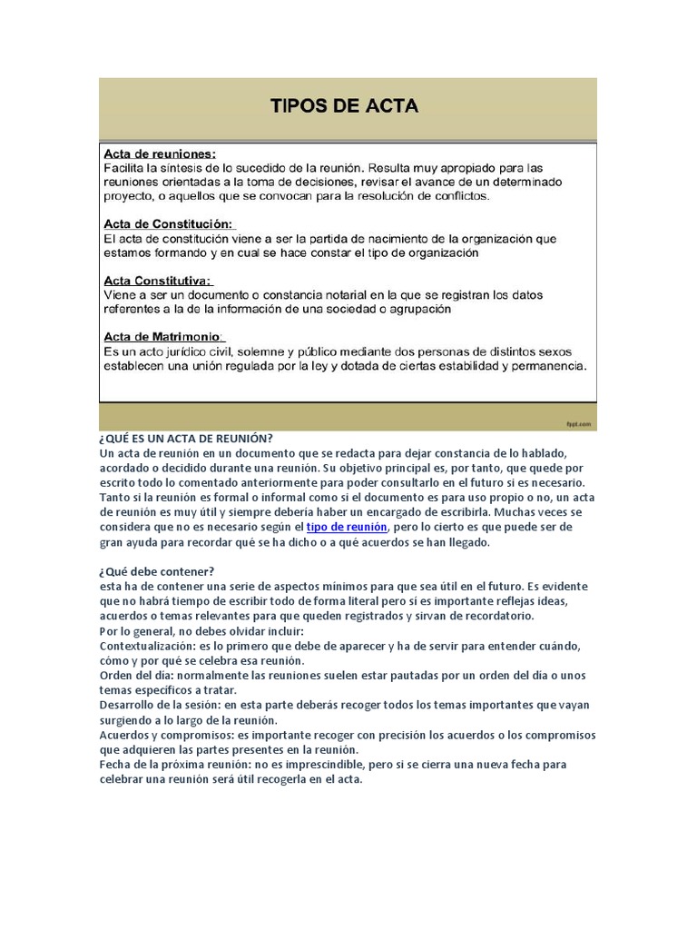 Qué Es Un Acta de Reunión | PDF