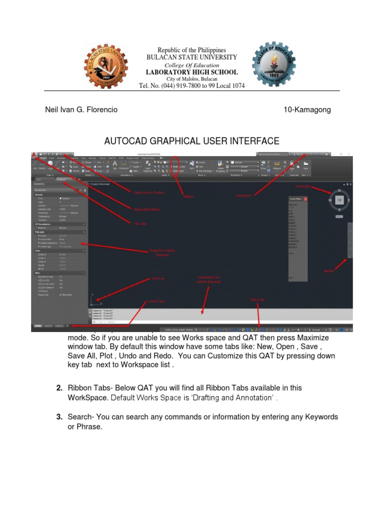 Autocad Graphical User Interface 1 Quick Access Toolbar In Above Window You Are Not Able To
