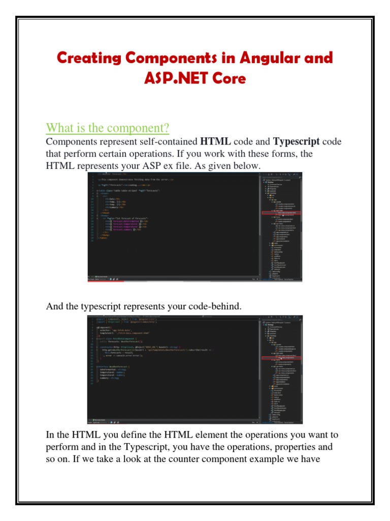 Creating Components in Angular | PDF | Html | Command Line Interface