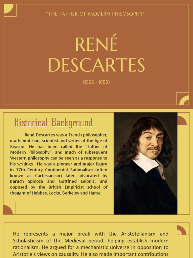 Rene Descartes (Historical BG & Philosophy) | PDF | René Descartes ...