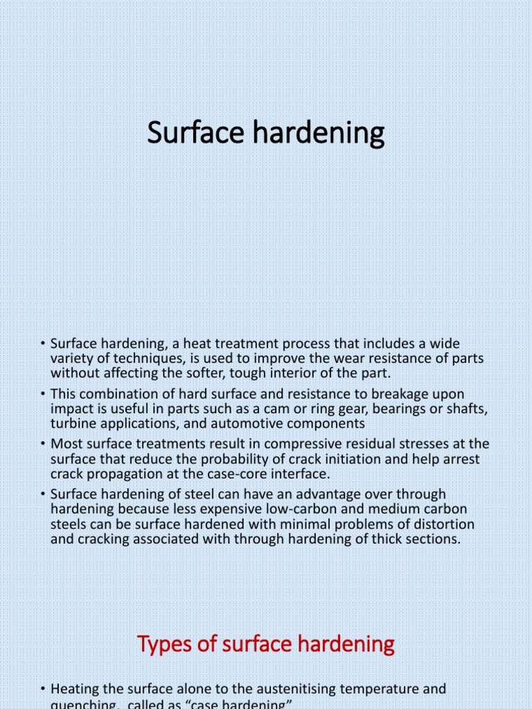 Surface Hardening | PDF | Heat Treating | Steel