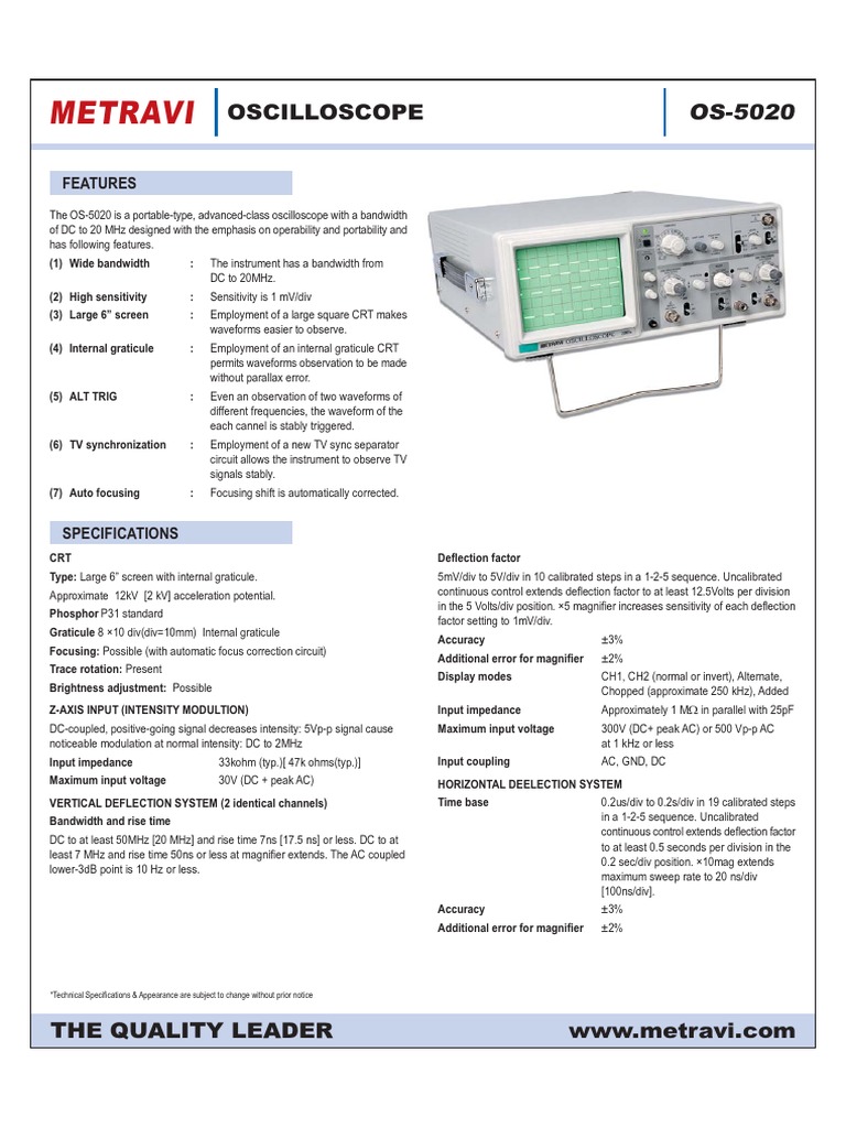 OS-5020 New | PDF | Electricity | Electronics