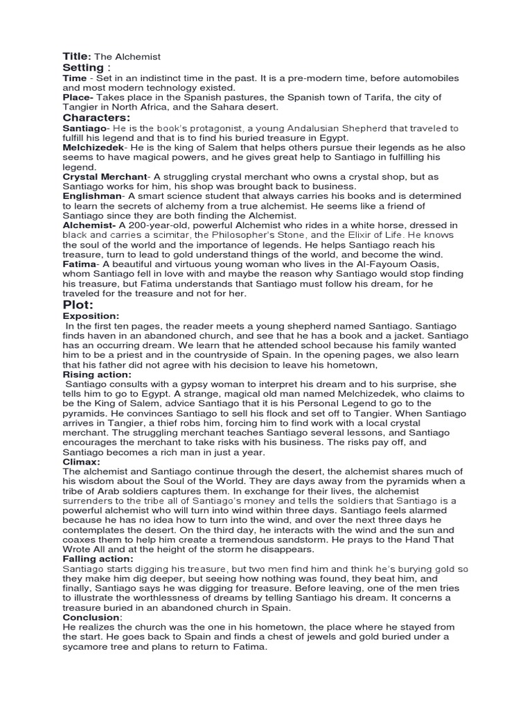 The Journey of Self-Discovery: Santiago Finds His Personal Legend and ...