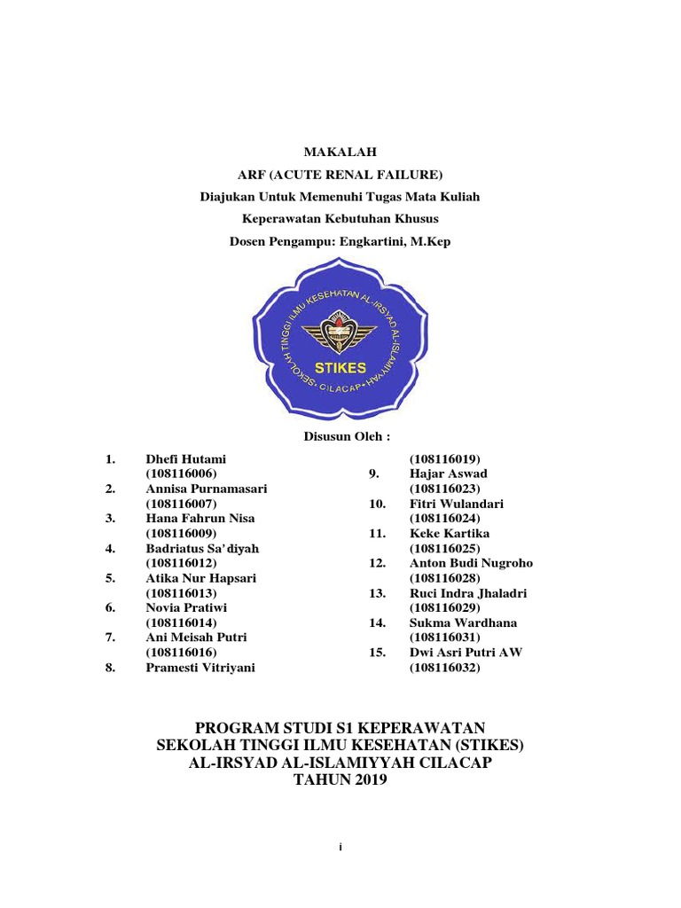 Program Studi S1 Keperawatan Sekolah Tinggi Ilmu Kesehatan (Stikes) Al-Irsyad Al-Islamiyyah ...