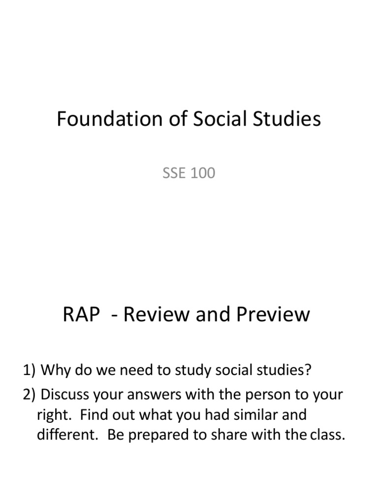 Foundation of Social Studies | PDF | Social Science | Geography