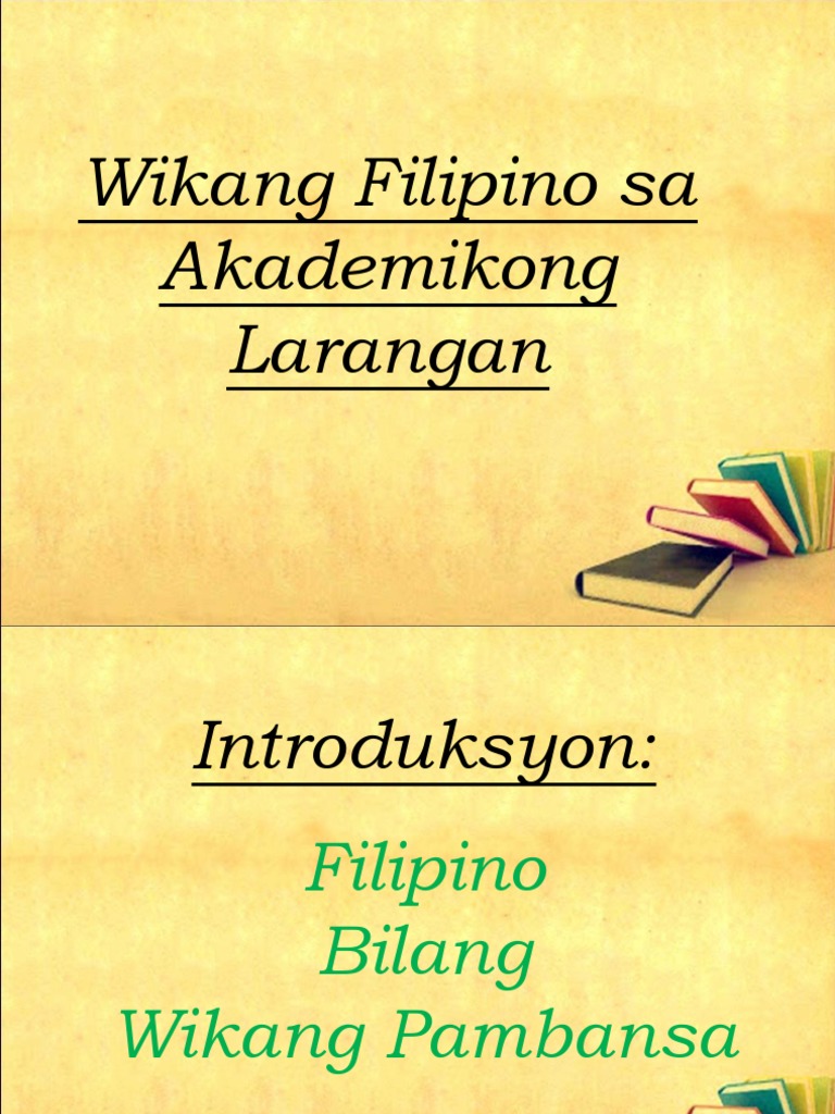 Filipino Bilang Wikang Pambansa | PDF