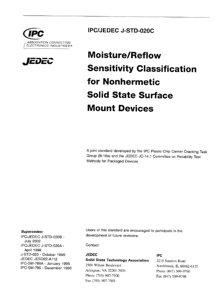 Ipc - Jedec J-STD-020C | PDF | Nature
