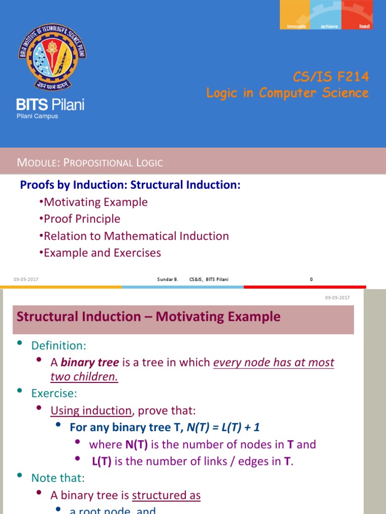 Proof of Structural Induction for Binary Tree Node and Link ...