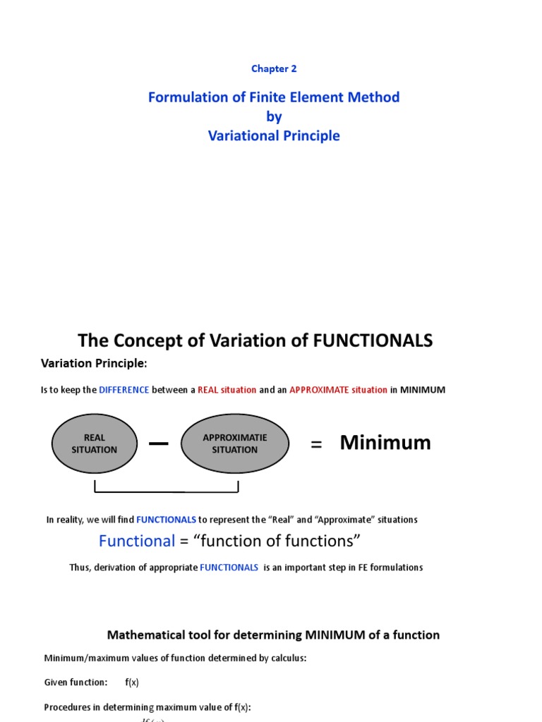 Ch2 Variational Principle PDF | PDF | Calculus Of Variations | Finite Element Method