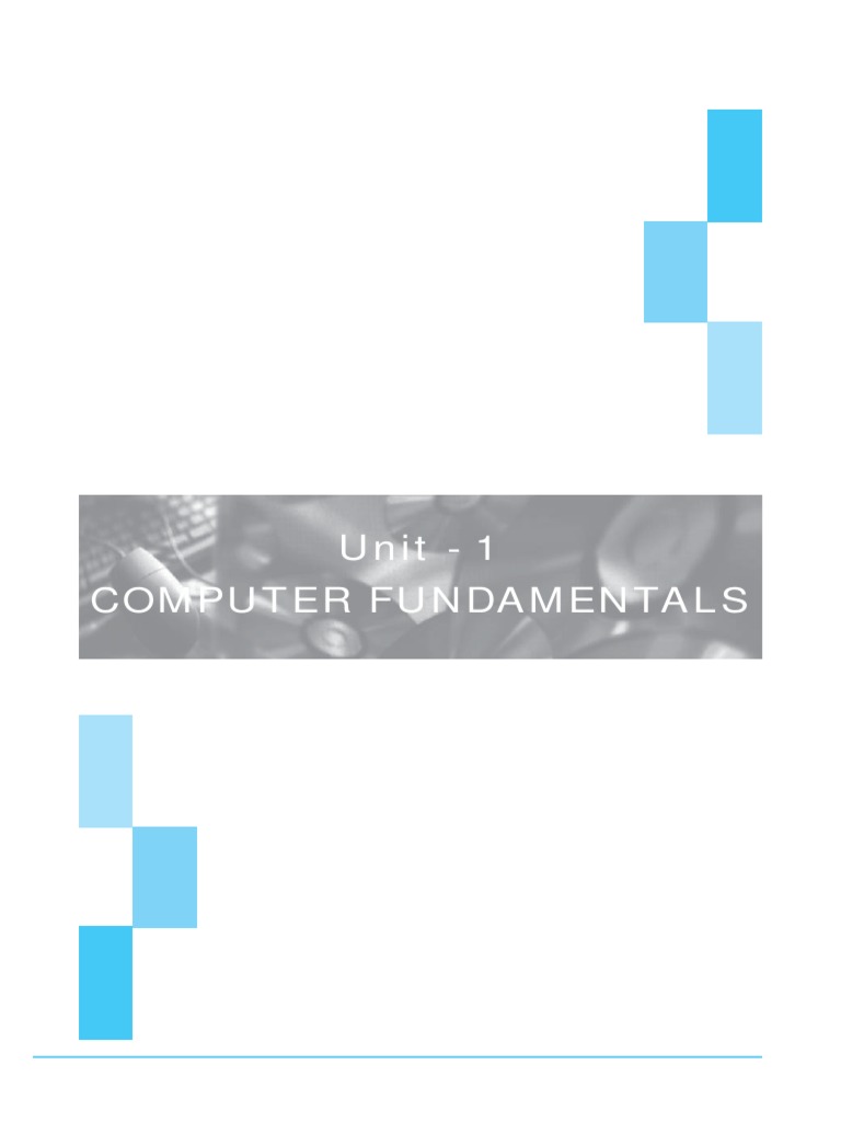 Unit - 1 Computer Fundamentals | PDF | Random Access Memory | Central Processing Unit