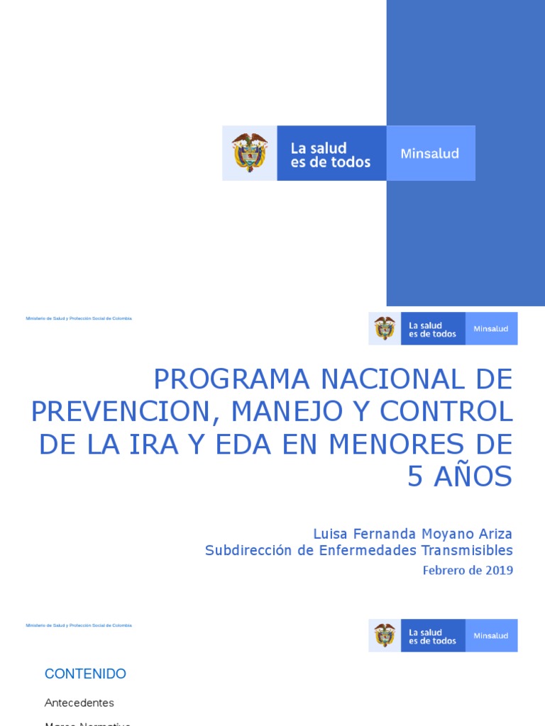 Programa Nacional de Prevención, Manejo y Control de Ira y Eda | PDF | Infección | Epidemiología