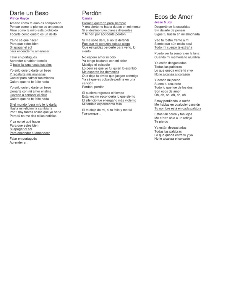 Prince Royce Darte Un Beso Lyrics
