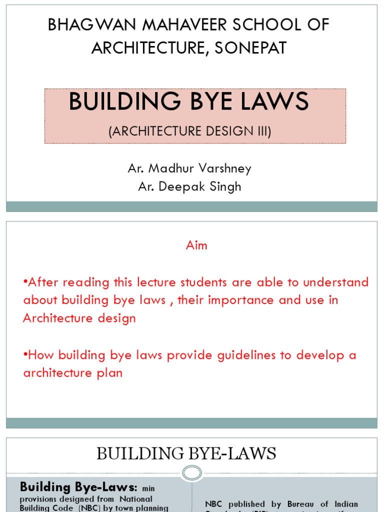Building Byelaws | PDF | Building Code | Urban Planning