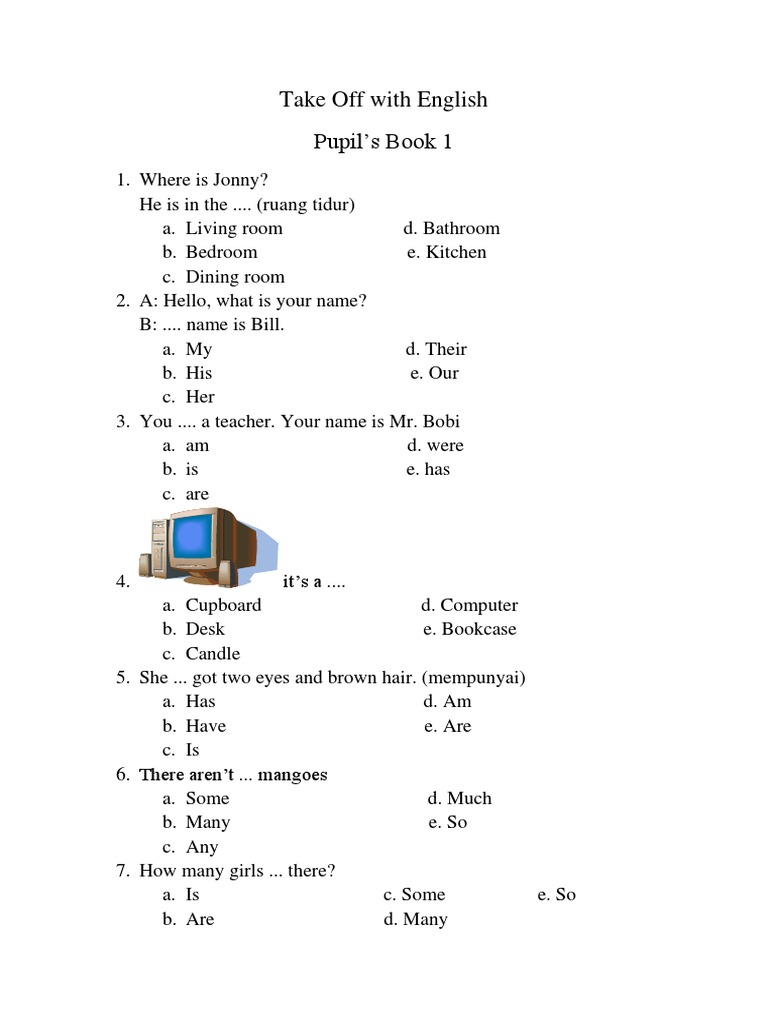 Take Off With English Pupil's Book 1 | PDF | Room | Home