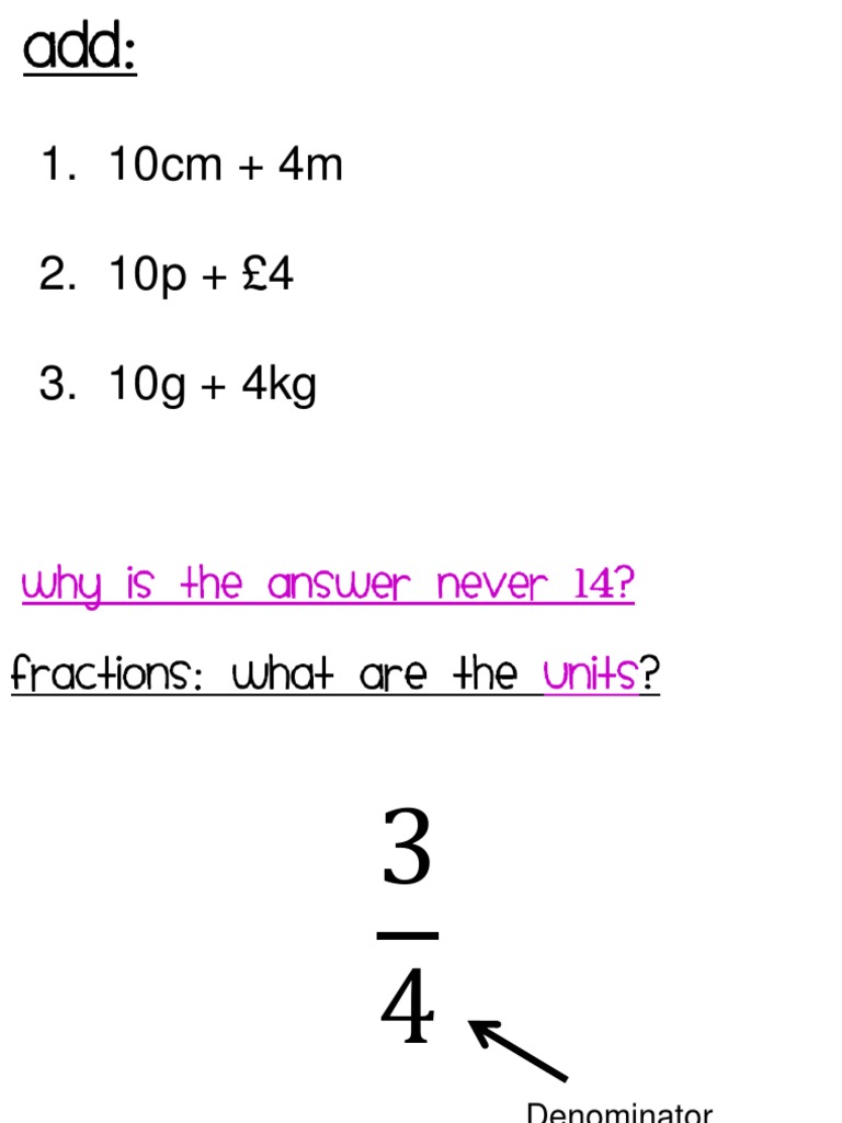 Understanding Fractions and Units | PDF