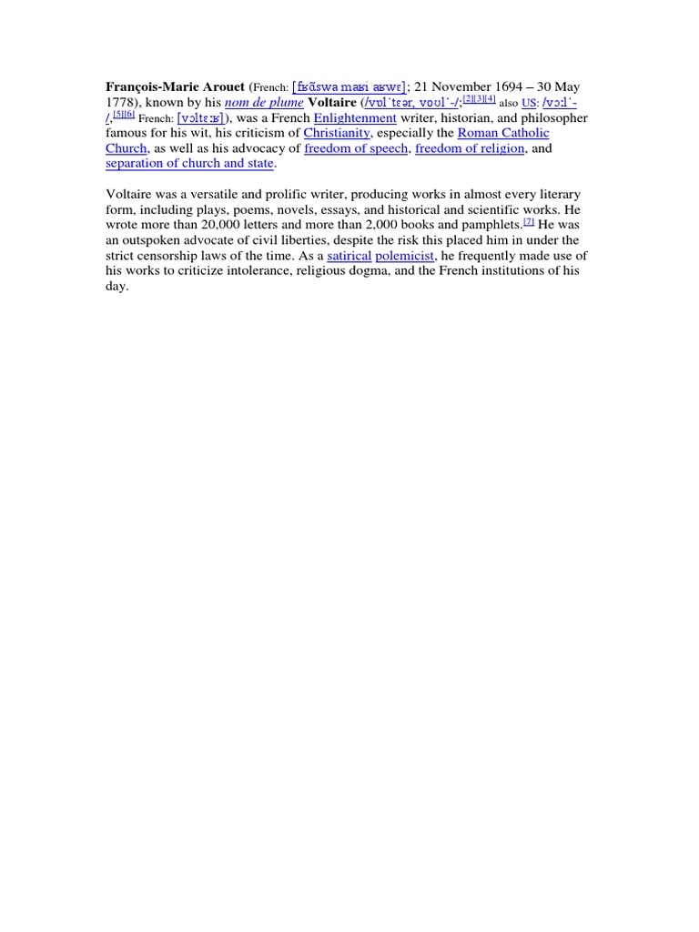 Voltaire | PDF