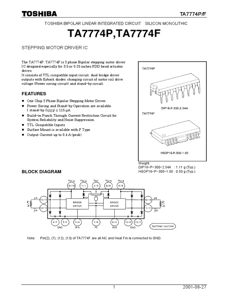 Ta7774 PDF | PDF | Reliability Engineering | Integrated Circuit