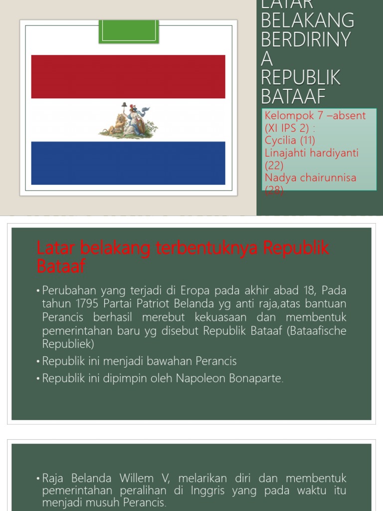Latar Belakang Berdirinya Republik Bataaf | PDF