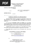 Formal Entry of Appearance Sample | PDF