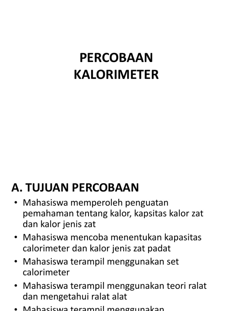 Pengukuran Kalor dengan Kalorimeter | PDF | Metode & Bahan Ajar