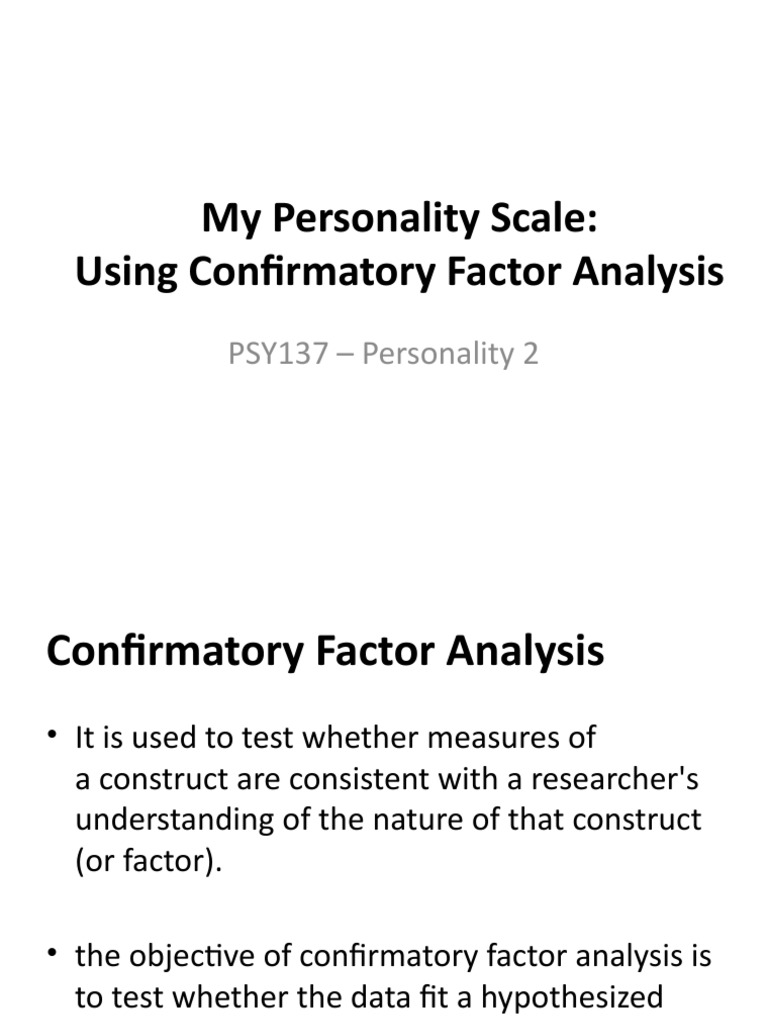 Lesson 6 - Confirmatory Factor Analysis | PDF | Cronbach's Alpha | Data ...