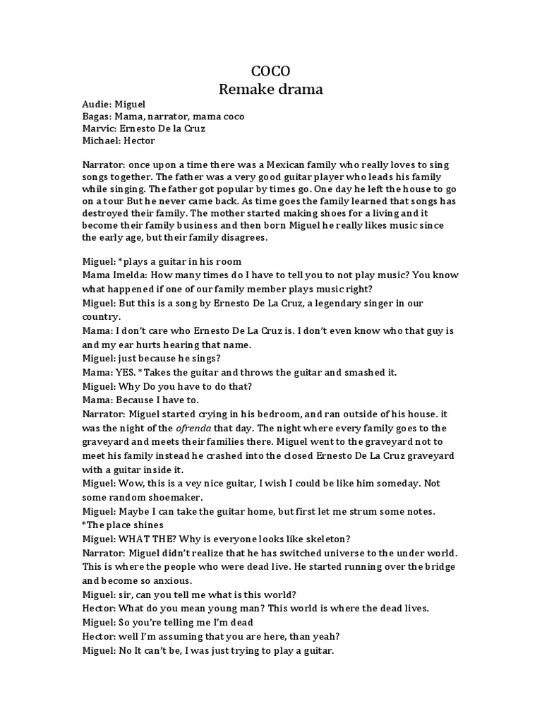 Coco Remake Drama | PDF