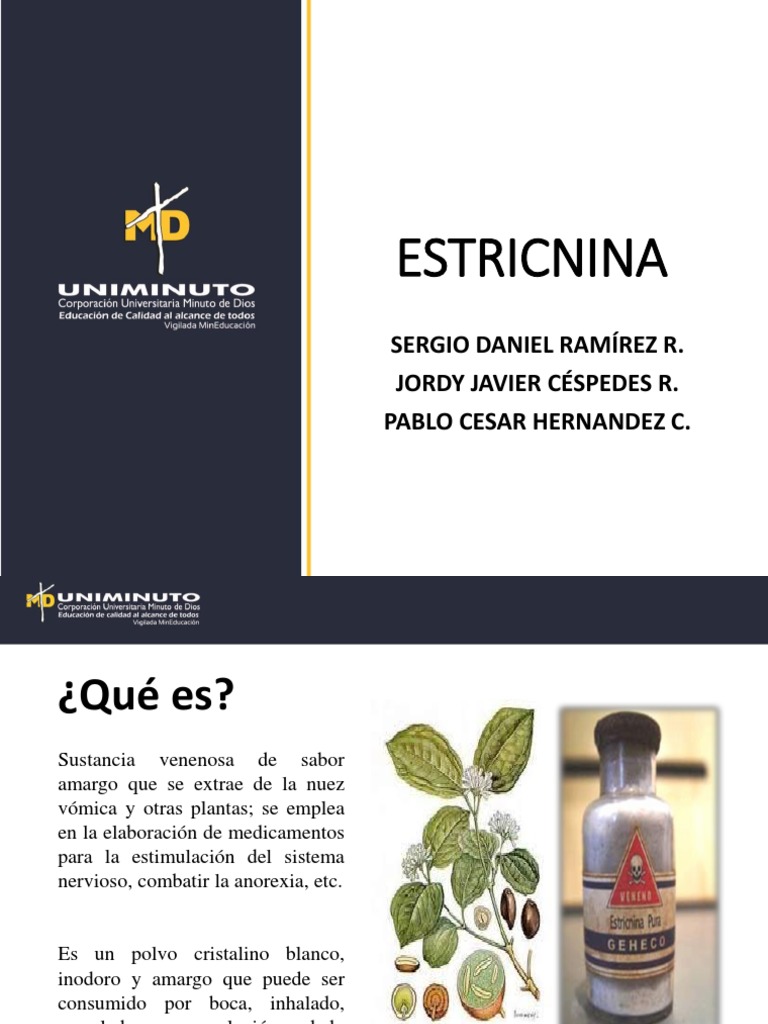 Estricnina: Usos y Toxicidad | PDF | Cocaína | Farmacología