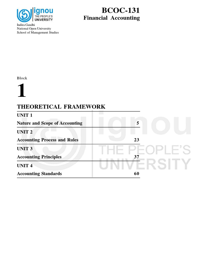 BCOC-131: Financial Accounting | PDF | Accounting | Income Statement