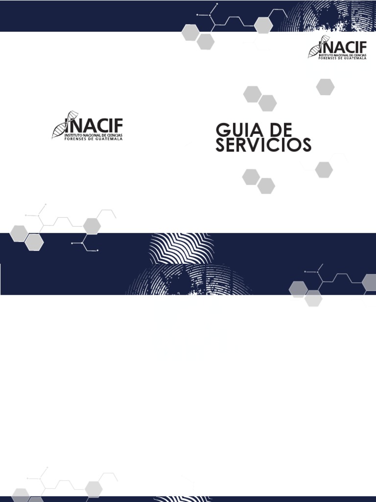 Guia de Servicios Inacif PDF | PDF | Balística | Jurisprudencia médica