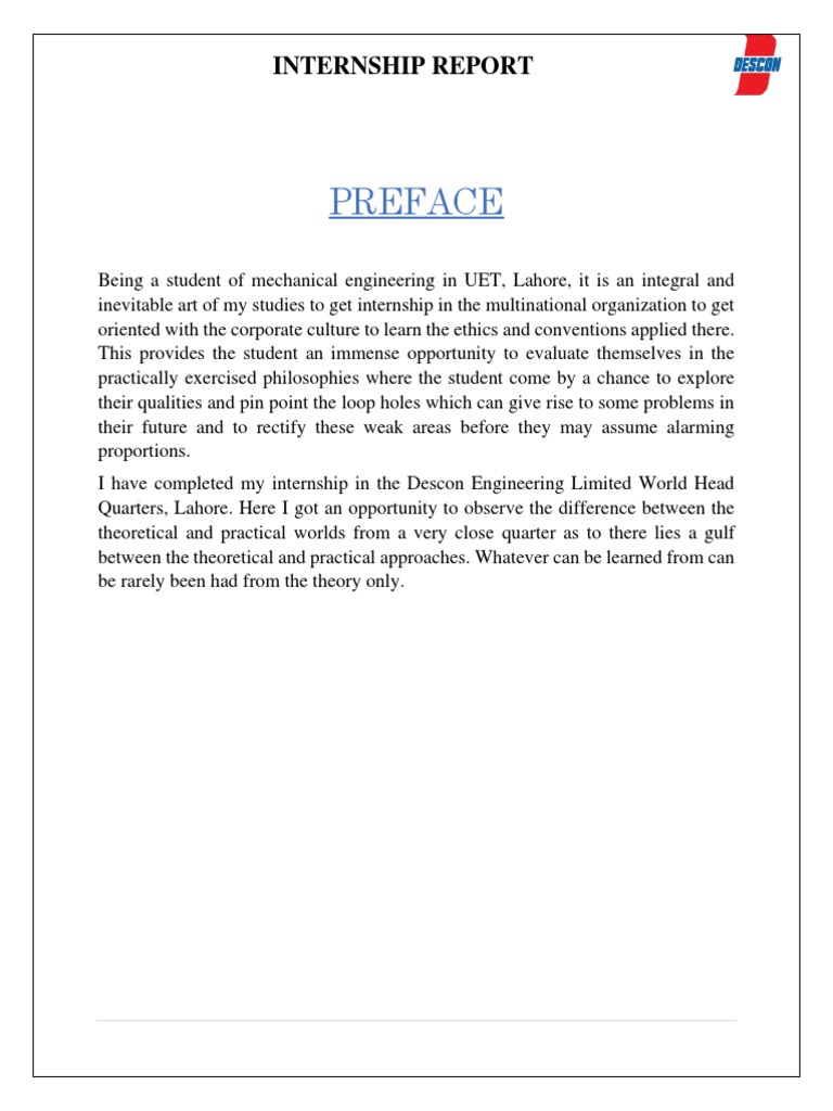 Preface: Internship Report | Download Free PDF | Sap Se | Enterprise ...