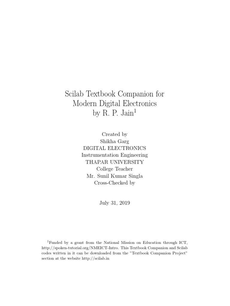 Modern Digital Electronics - R. P. Jain PDF | Download Free PDF | Logic ...