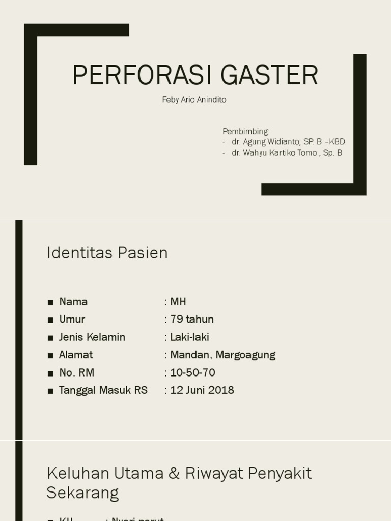 Perforasi Gaster | PDF