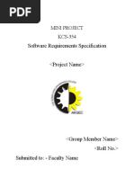 Srs and SDD Template | PDF | Unified Modeling Language | Operating System