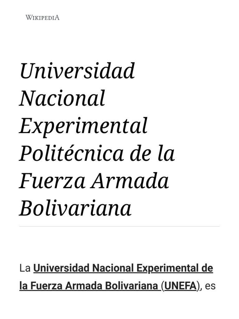 Unefa | PDF | Educación avanzada