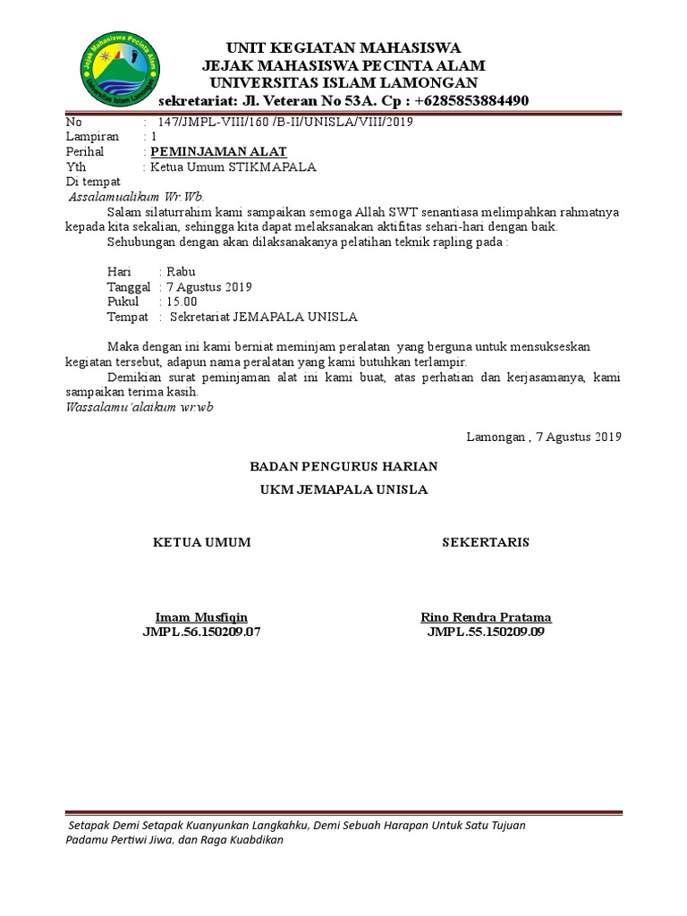 Peminjaman Alat untuk Pelatihan Rapling | PDF | Kesehatan Holistik