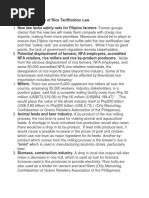 RA 11203 Reflection Paper | PDF | Rice | Tariff