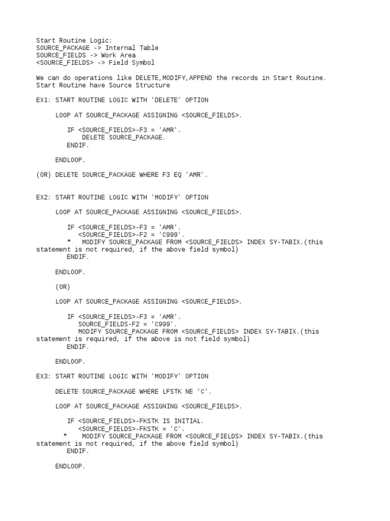 Start Routine Concept | PDF