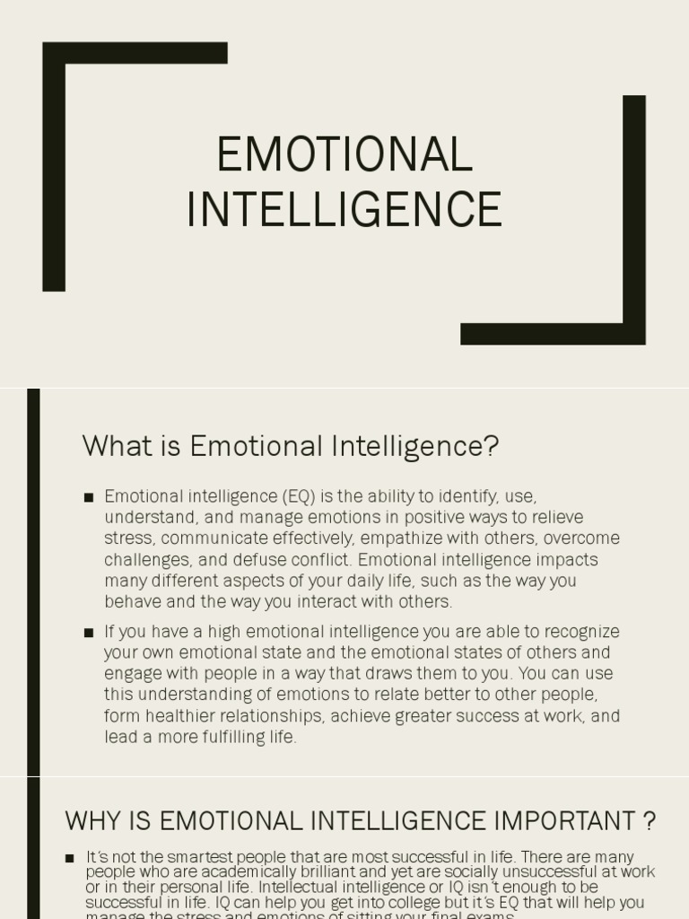 Becsr Emotional Intelligence | PDF | Emotional Intelligence | Intelligence