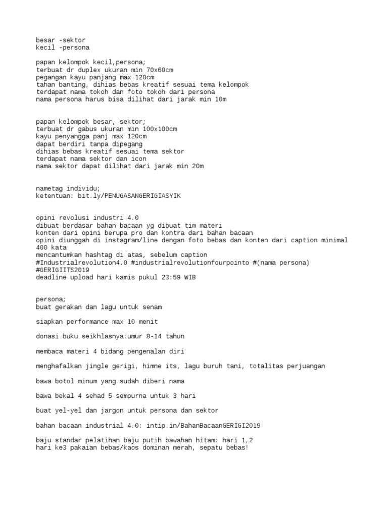 Gerigi ITS 2019 | PDF