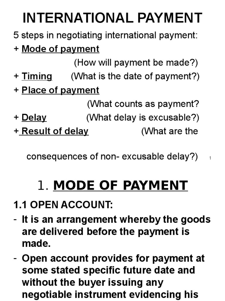 International Payment Negotiation Guide | PDF | Letter Of Credit | Payments
