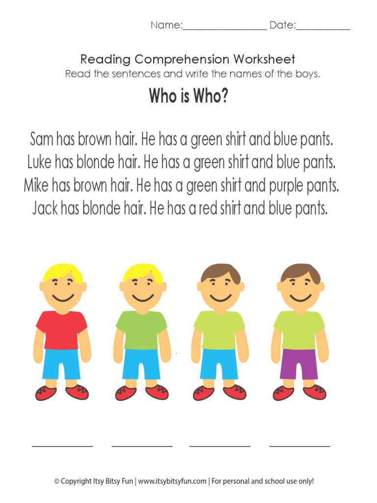 Grade 1 Reading Comprehension Worksheets-Ilovepdf-Compressed PDF | PDF ...