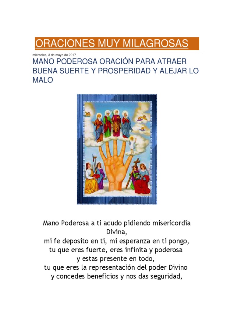 Mano Poderosa | PDF | Oración | Amor