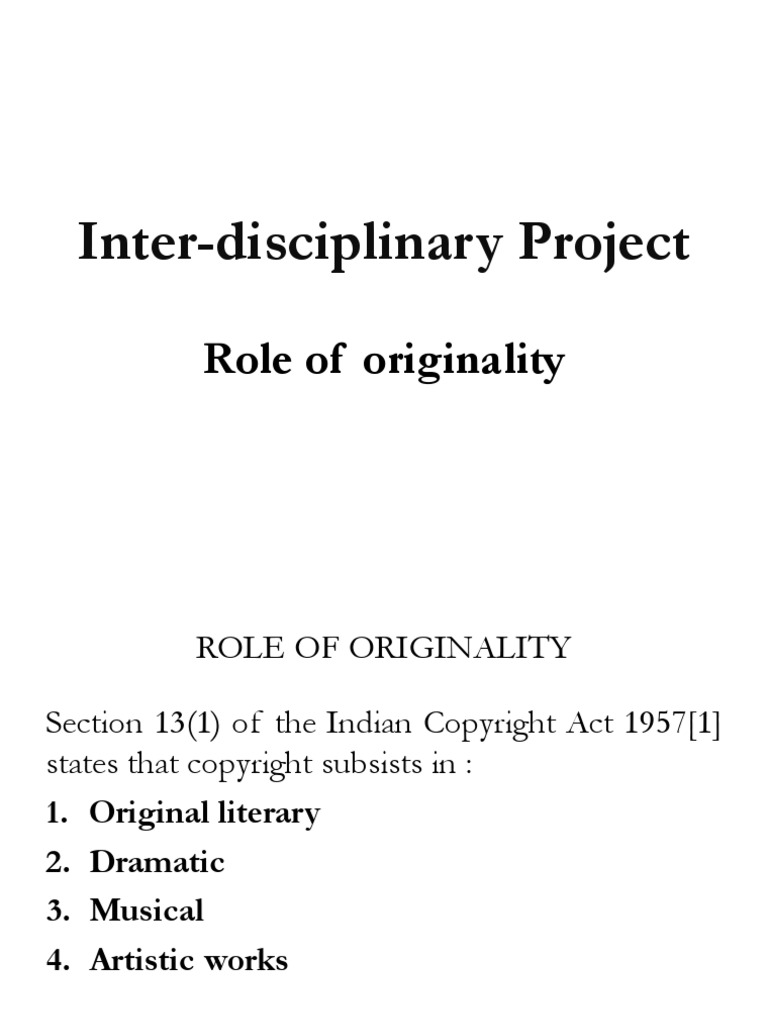 Copyright and Originality Laws | PDF | Art